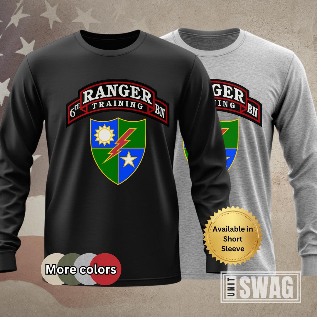 6th Ranger Training Battalion, Long Sleeve, T-shirt, 6th RTB, 75th ...