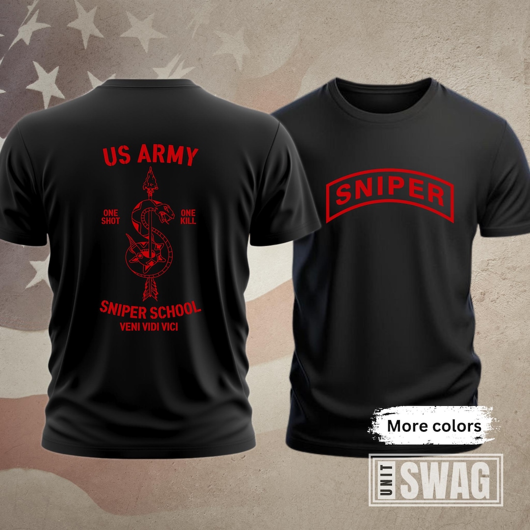 US Army Sniper T-shirt, Sniper Tab Shirt, Sniper Instructor, US Army ...