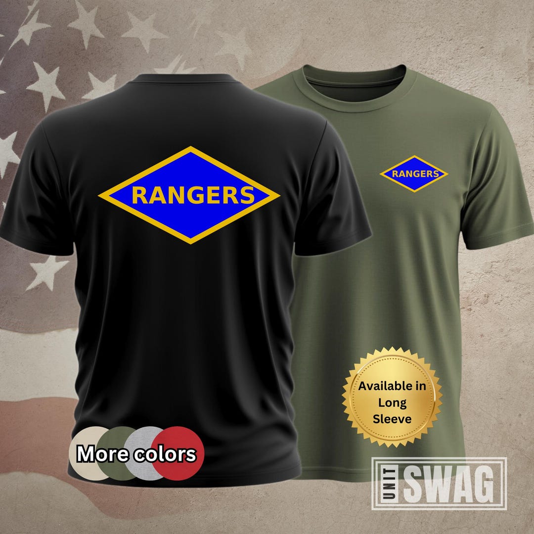 Blue Ranger Diamond, T-shirt, WW2, WWII, RLTW, Ranger Regiment, US Army ...