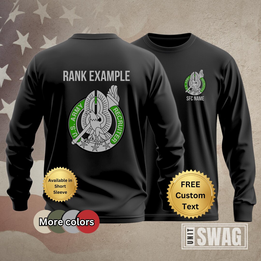 Recruiter, T-shirt, Long Sleeve, Basic Recruiter Badge, Military ...