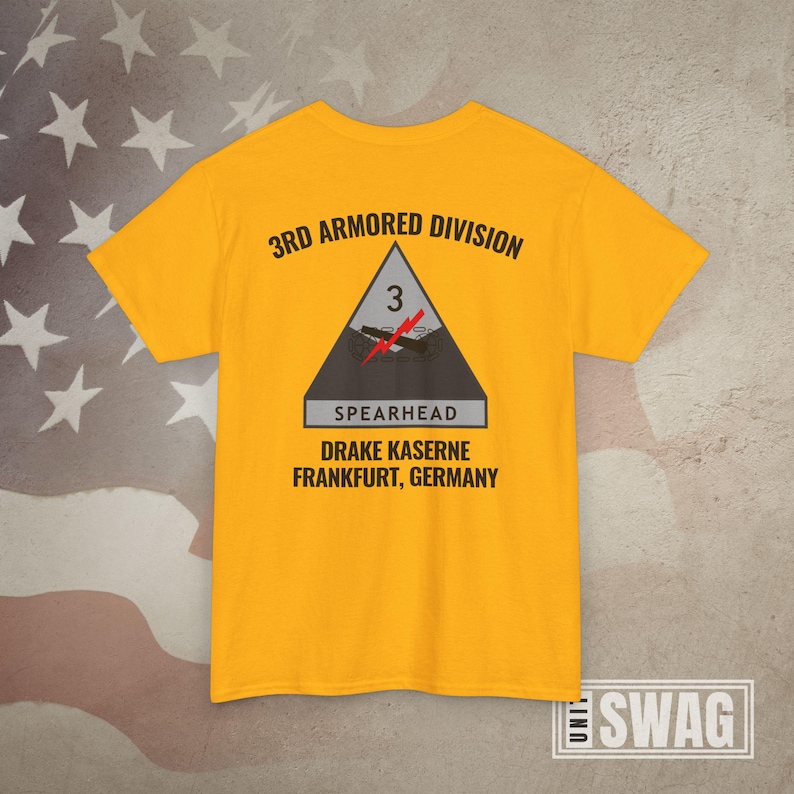 3rd Armored Division, T-shirt, 3 AD, Spearhead, Spearhead March ...