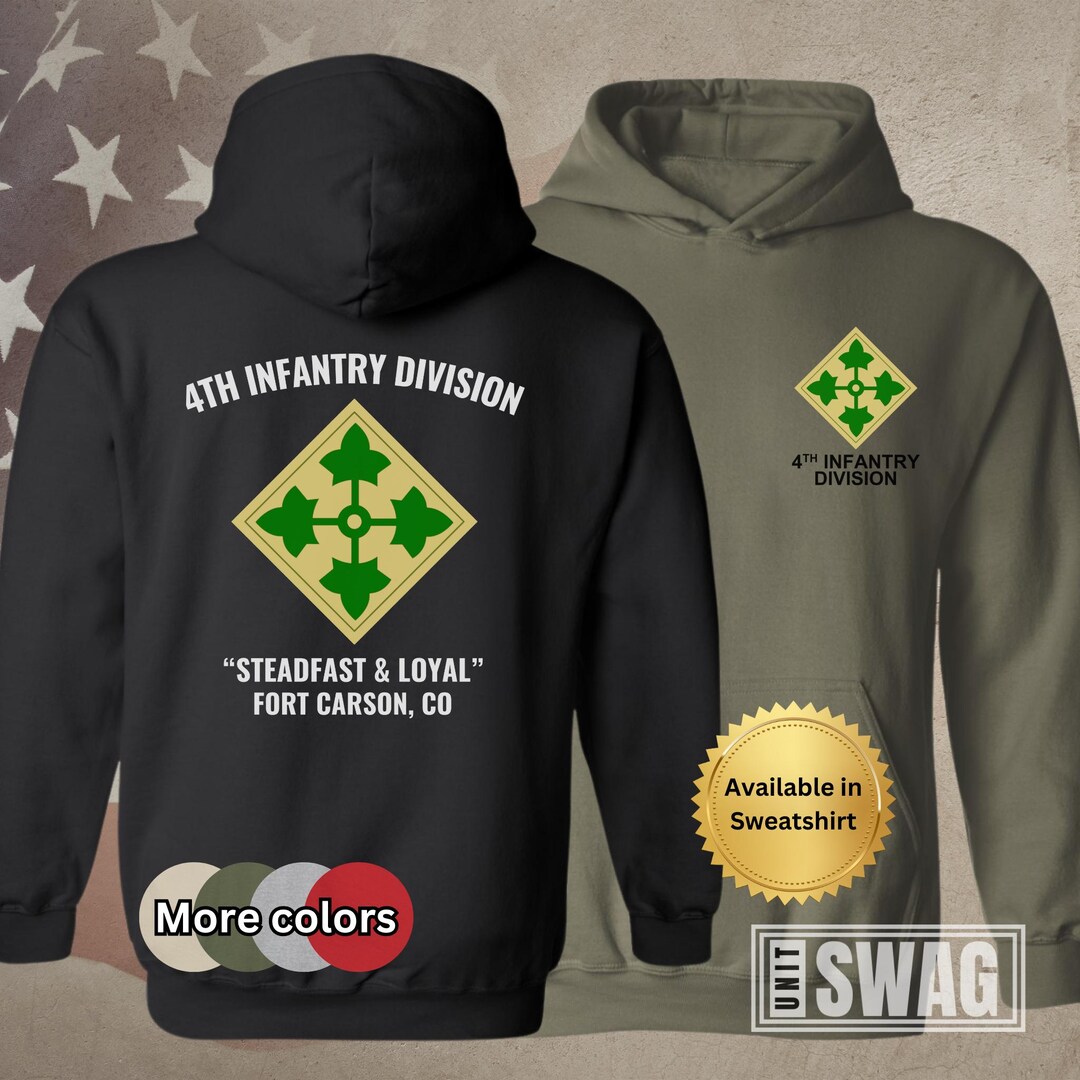 4th Infantry Division, Hoodie, 4 ID, Ivy Division, Iron Horse, Infantry ...