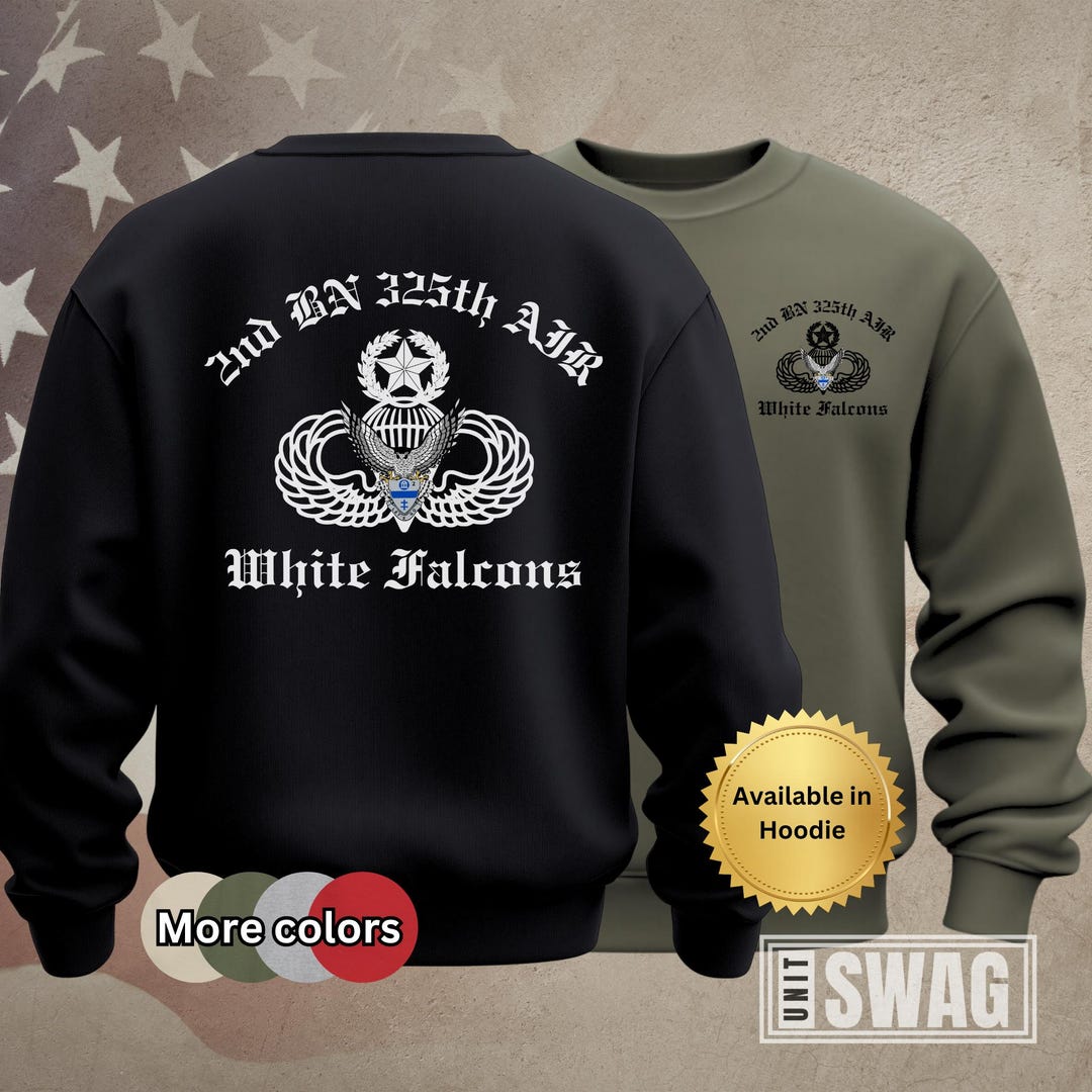 2-325 AIR, Sweatshirt, Airborne Infantry Regiment, White Falcons, Let's ...