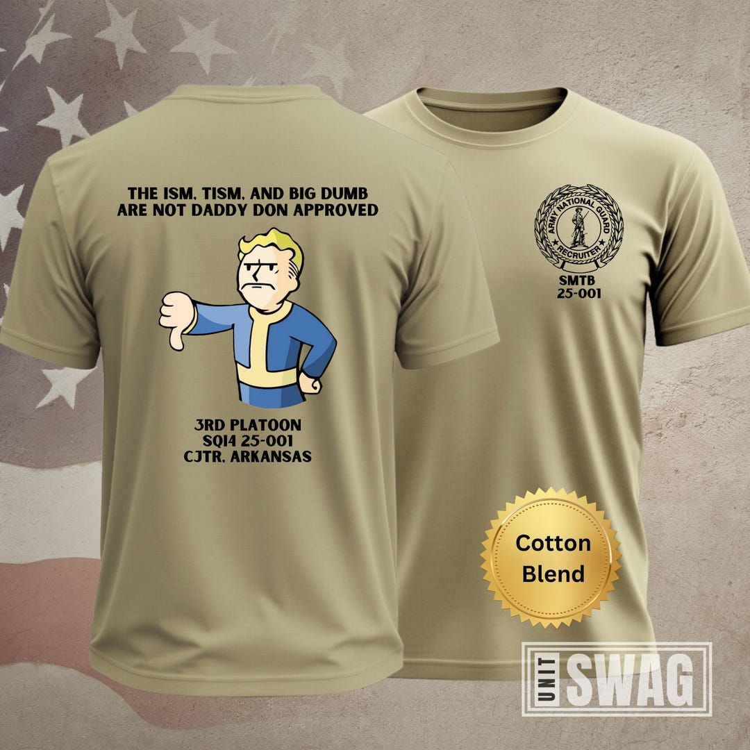 SMTB 25-001, T-shirt, Custom Order, US Army, National Guard, Recruiting ...