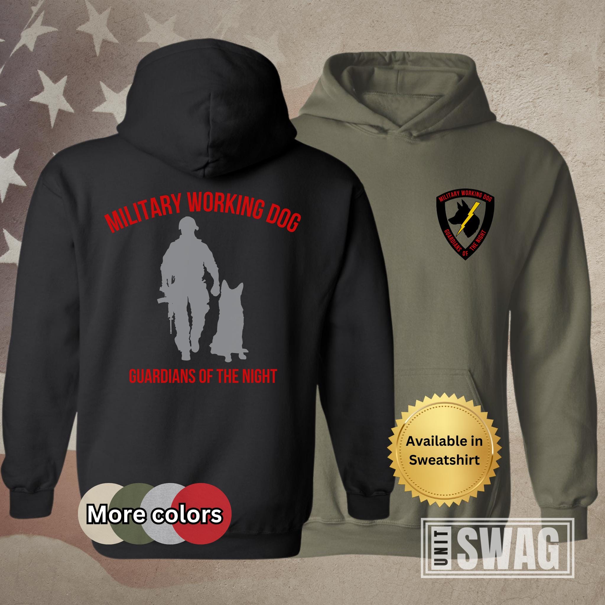 Military Working Dog, Hoodie, MWD, Dog Handler, K9 Unit, 31K, Kennel ...