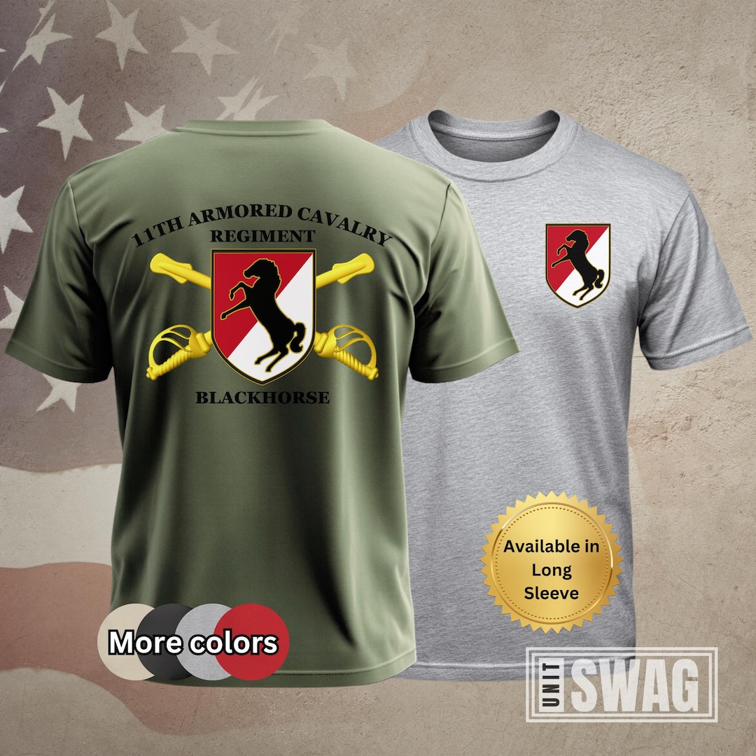 11th Armored Cavalry Regiment, T-shirt, 11 ACR, Blackhorse Regiment ...