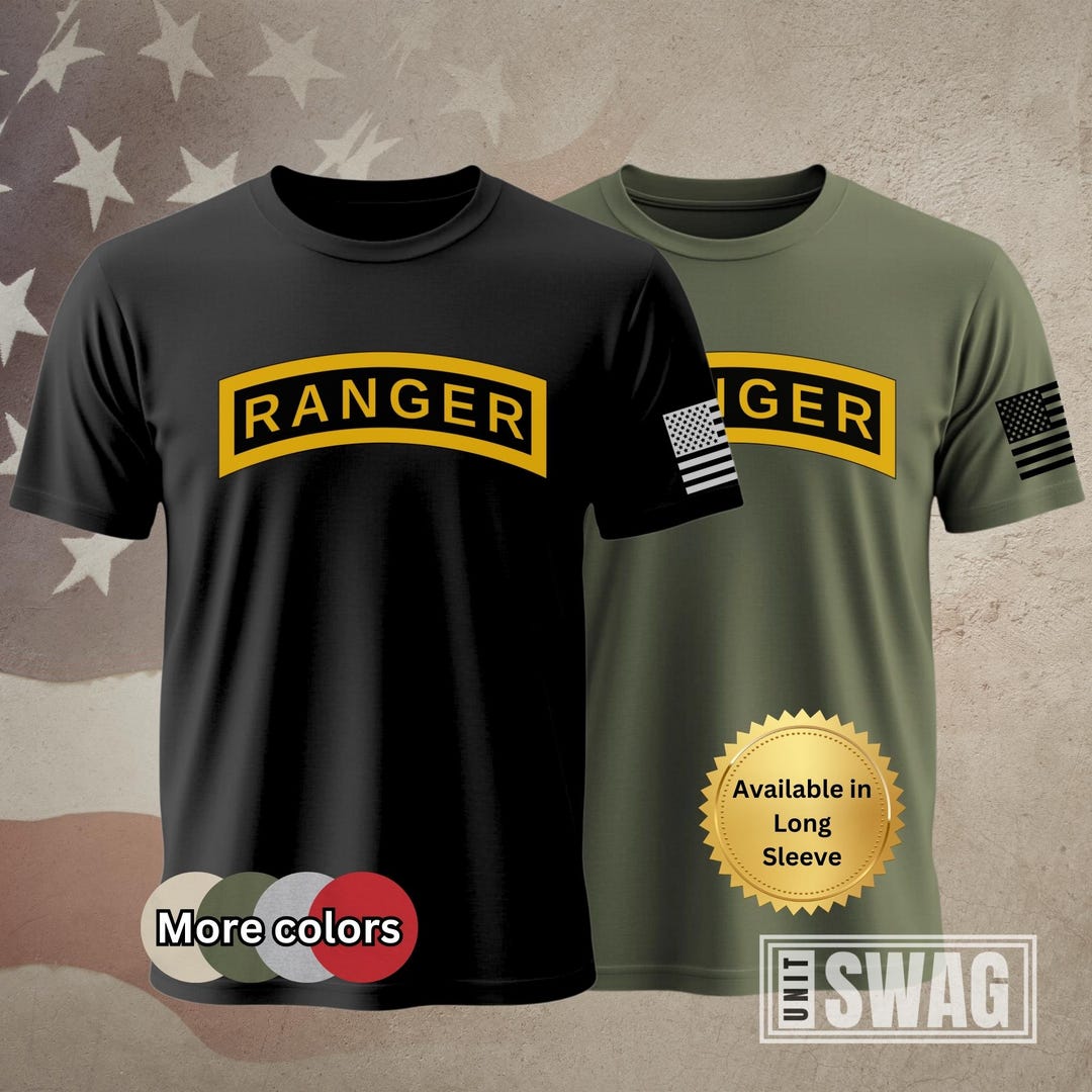 Ranger Tab, T-shirt, Rangers Lead the Way, Ranger Regiment, Army Ranger ...