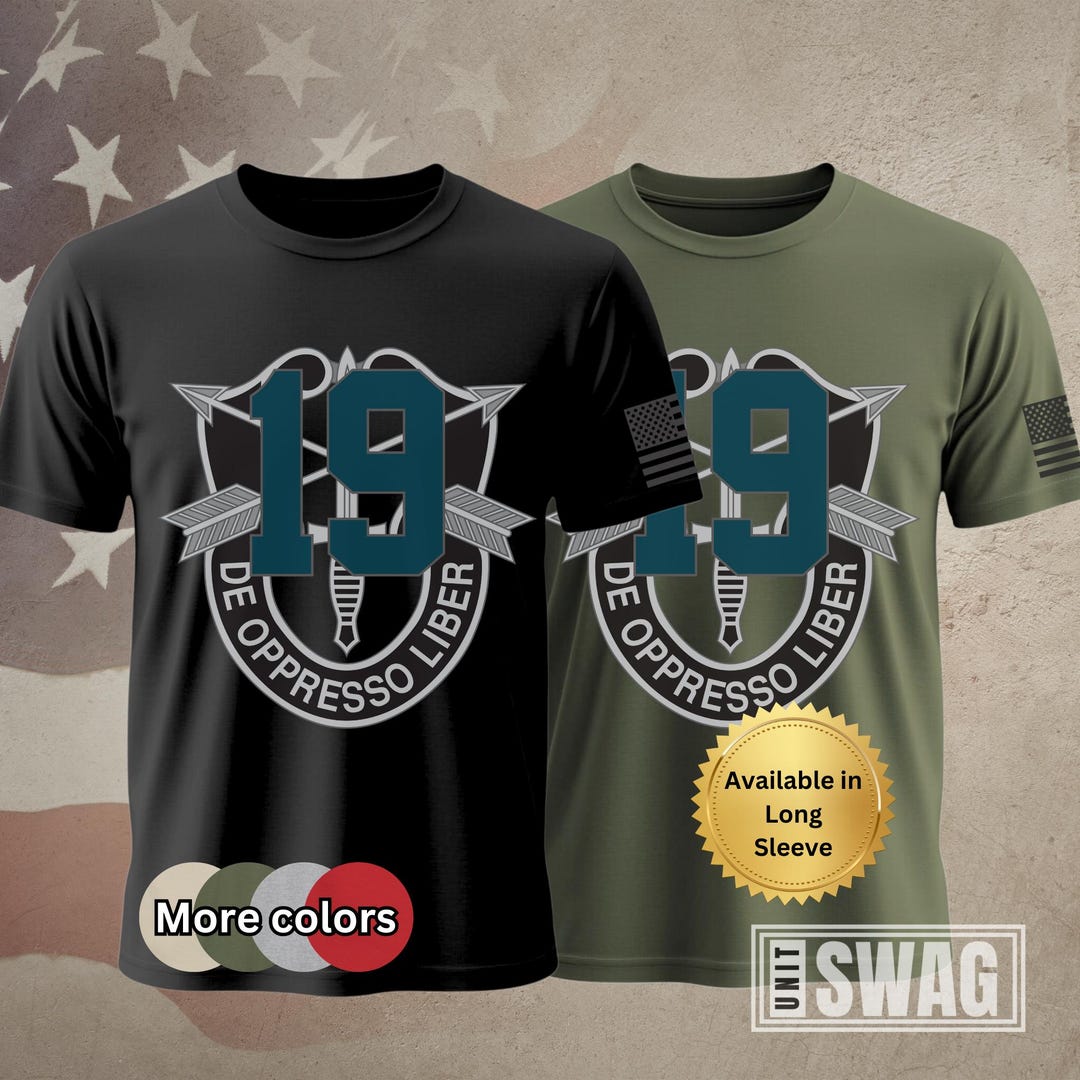 19th SFG A, T-shirt, 19th Special Forces Group, Airborne, 19 SFG, De ...