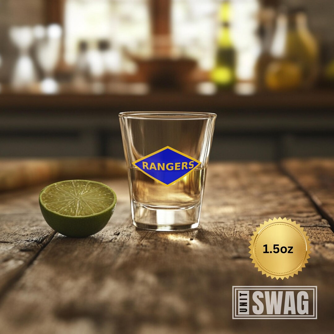 Blue Ranger Diamond, Shot Glass, WW2, WWII, RLTW, Ranger Regiment, US ...
