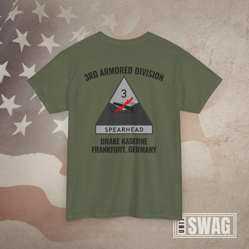 3rd Armored Division, T-shirt, 3 AD, Spearhead, Spearhead March ...