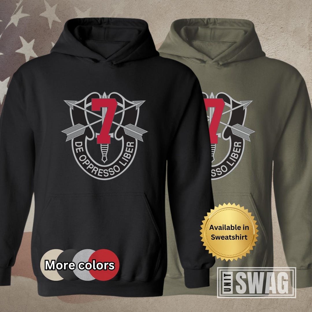 7th SFG (A), Hoodie, 7th Special Forces Group, Airborne, 7 SFG, De ...