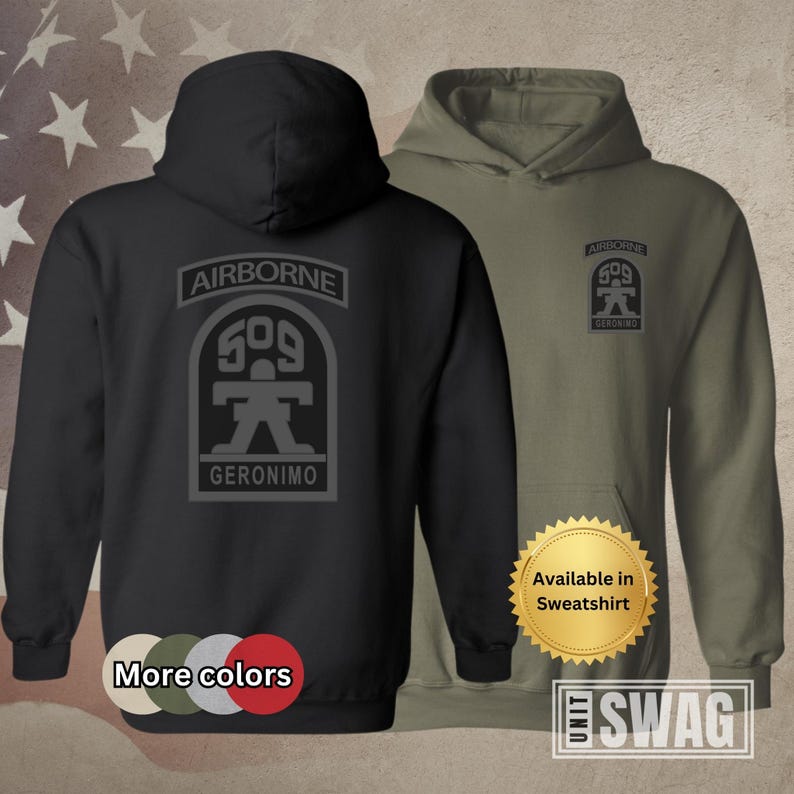 509th Parachute Infantry Regiment, Hoodie, 509 PIR, Geronimo, Airborne ...