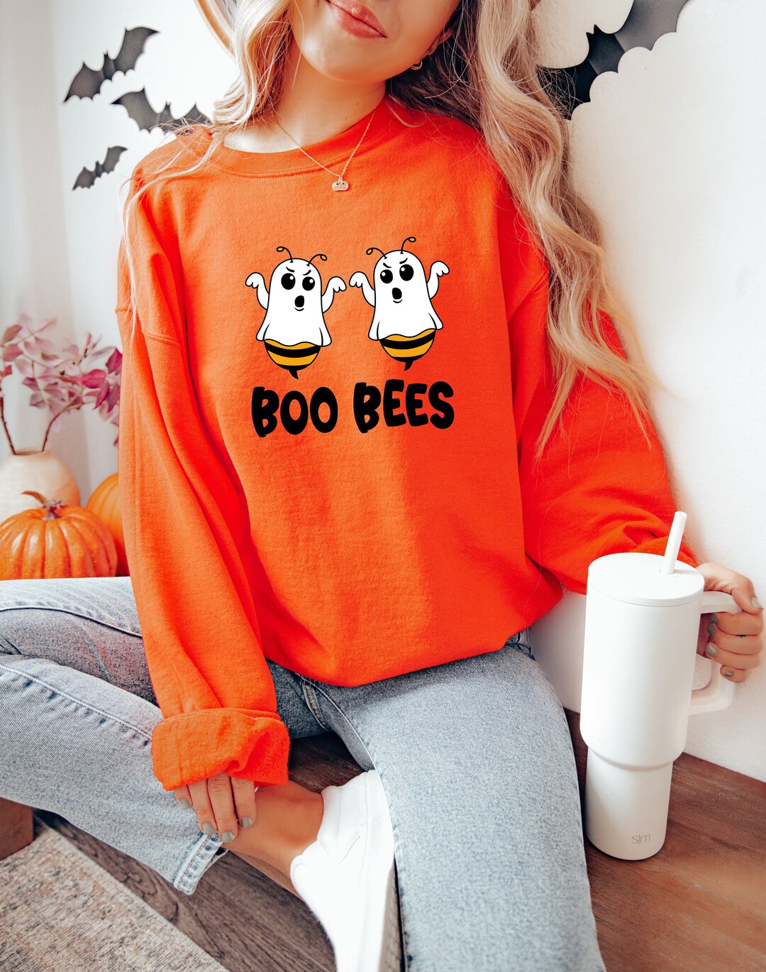 Boo Bees Hoodie,horror Characters Crewneck,halloween Costume,bee Ghost ...
