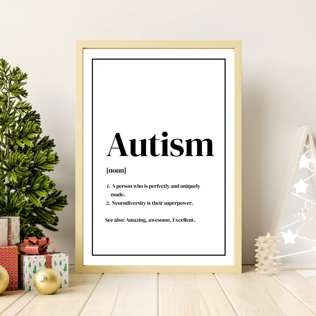 Autism Definition Print Autism Poster Autism Awareness Wall - Etsy