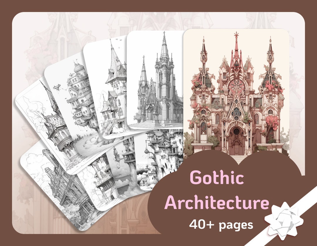 Gothic Architecture Drawing Book- the Inspiring Classical Surrealistic ...