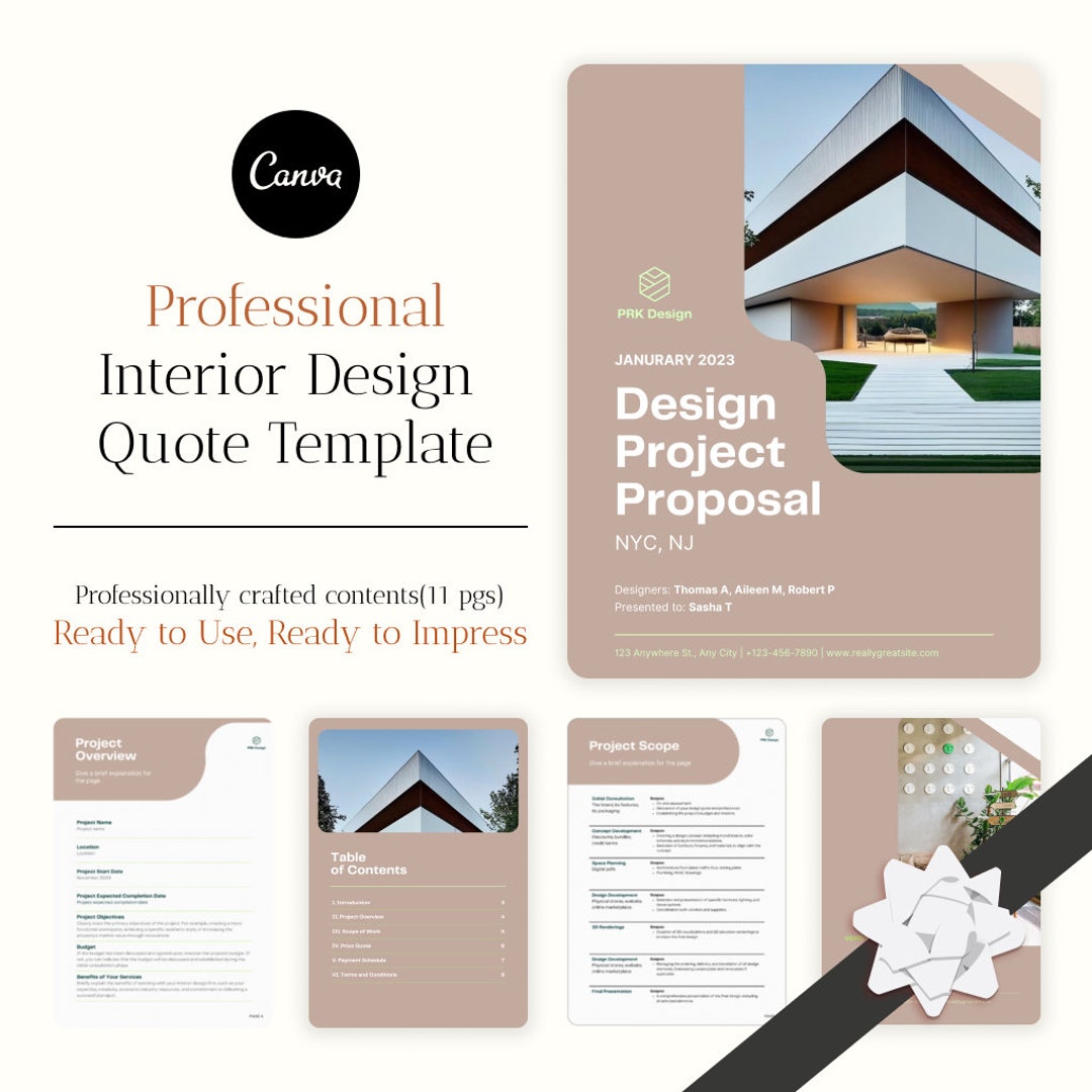 Interior Design Template Project Proposal Professional Contract ...