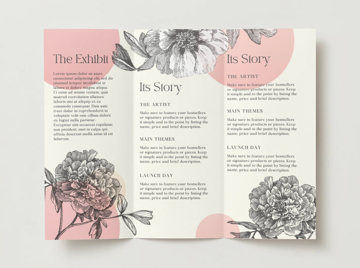 Brochure Flower Trifold Brochure Small Business Cocktail Party ...