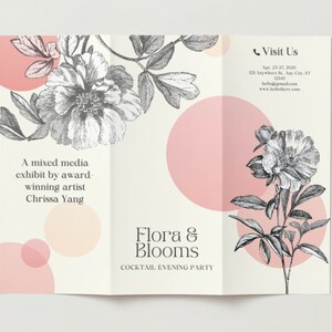 Brochure Flower Trifold Brochure Small Business Cocktail Party ...
