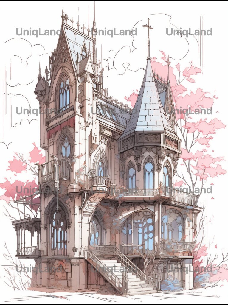 Gothic Architecture Drawing Book- the Inspiring Classical Surrealistic ...