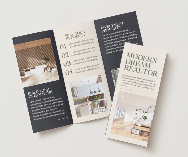 Business Real Estate Trifold Brochure Small Business Cocktail Party ...