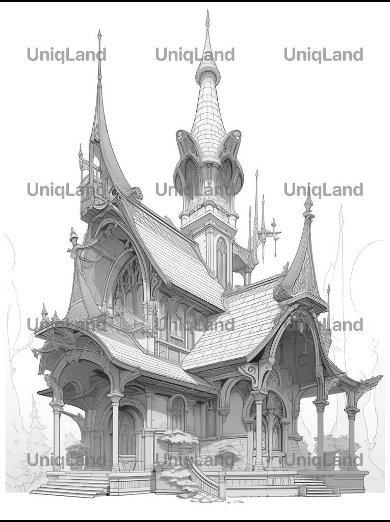 Gothic Architecture Drawing Book- the Inspiring Classical Surrealistic ...