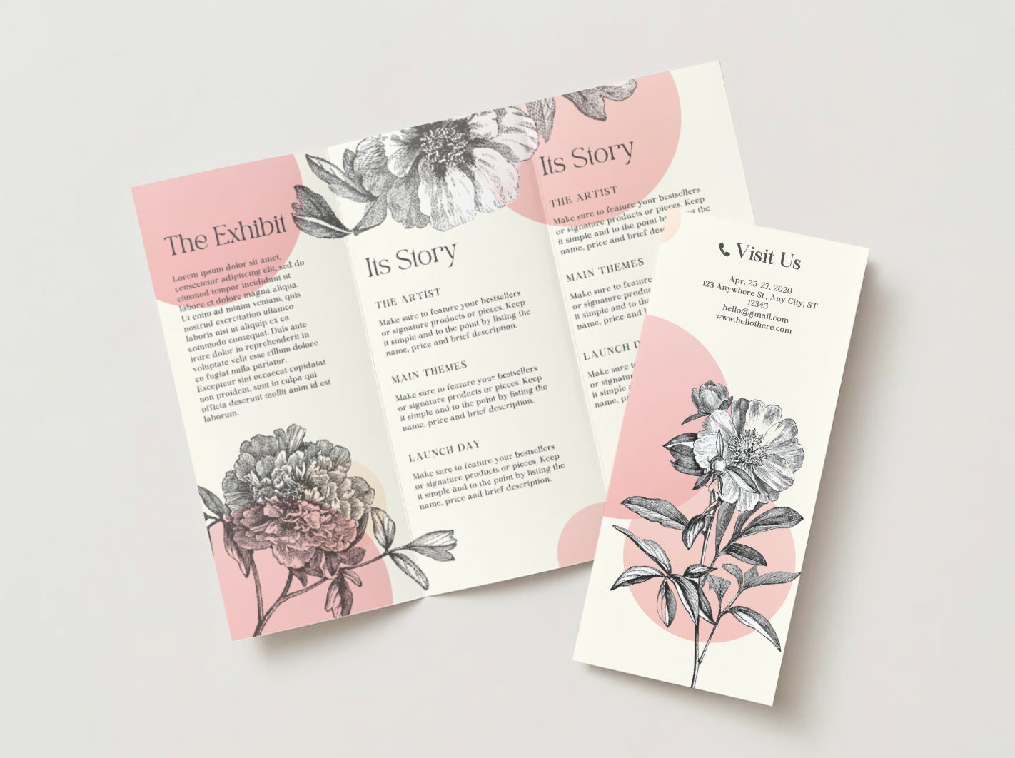 Brochure Flower Trifold Brochure Small Business Cocktail Party ...