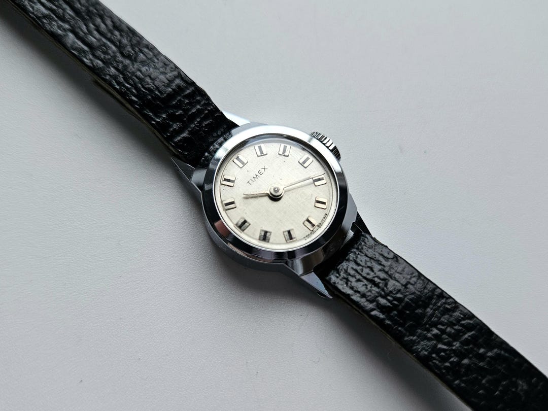 Dainty Vintage Timex Watch Bracelet With Leather Strap - Non-running - Etsy