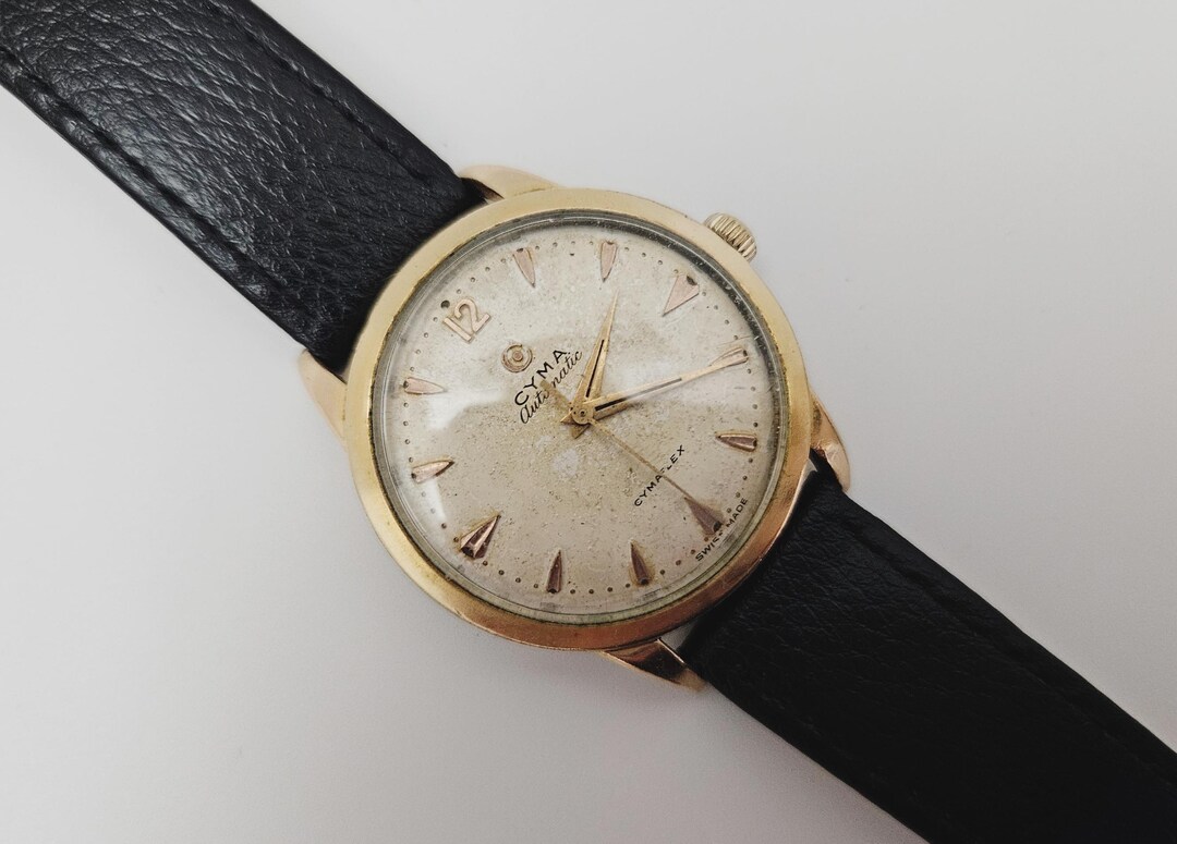 Gents Collectible Vintage Cyma Bumper Automatic Mechanical Wrist Watch ...