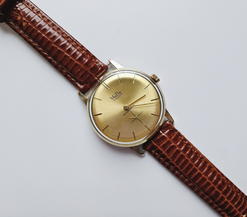 Men's Vintage Mudu 17 Jewels Antimagnetic Mechanical Manual Wind up ...