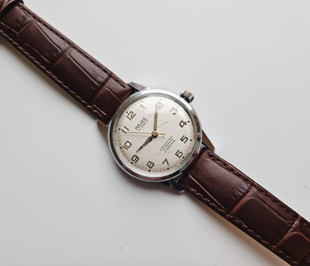 Gents 1960s Majex Kingstar 17 Jewels Mechanical Manual Hand-wound Wrist ...