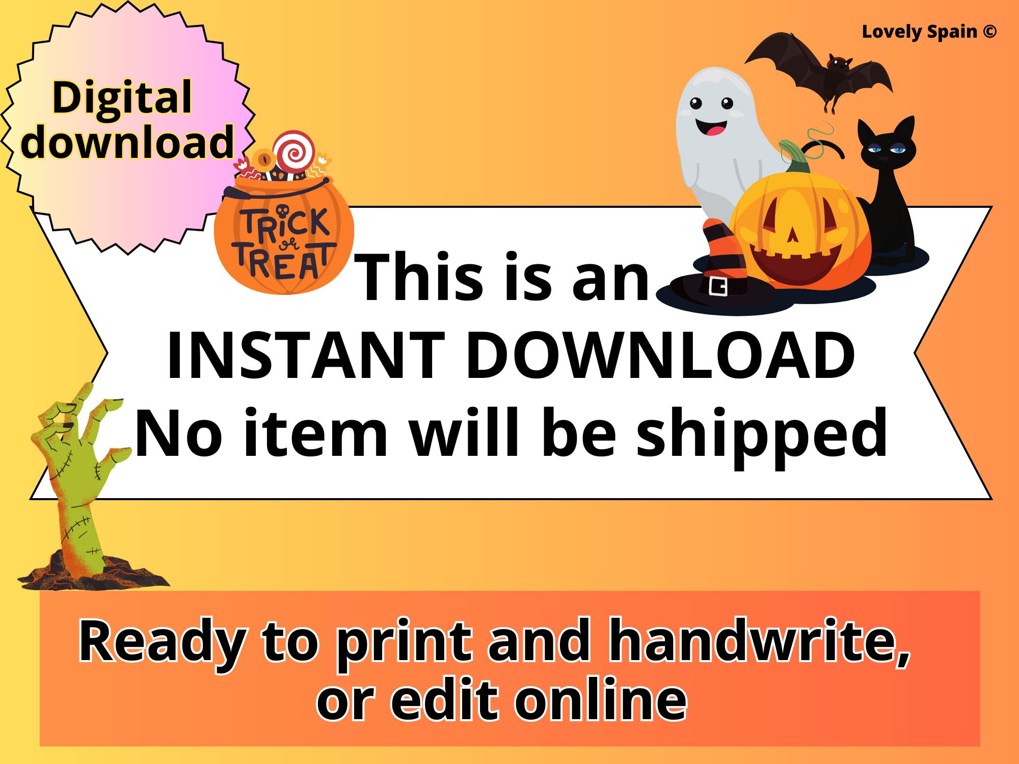 Halloween Bucket List Printable, Spooky Season Activities, Family Fall ...