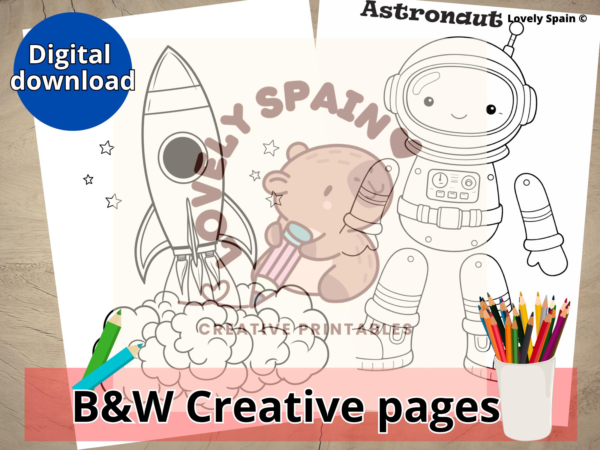 Space Puppet Printable Bundle for Kids, Astronaut Alien Rocket Moon ...