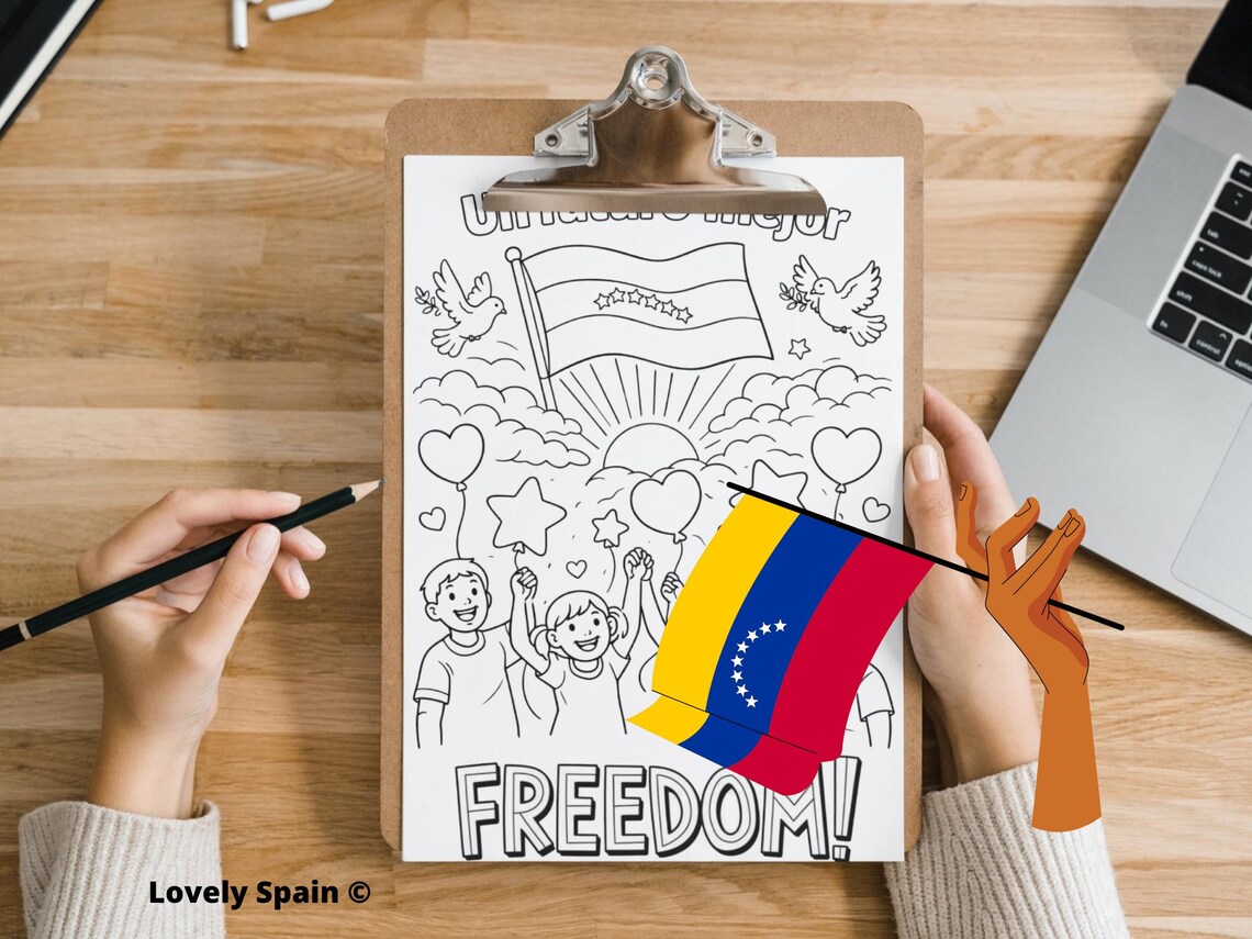 Freedom Venezuela Coloring Page, Venezuela Libre Mandala, Political ...