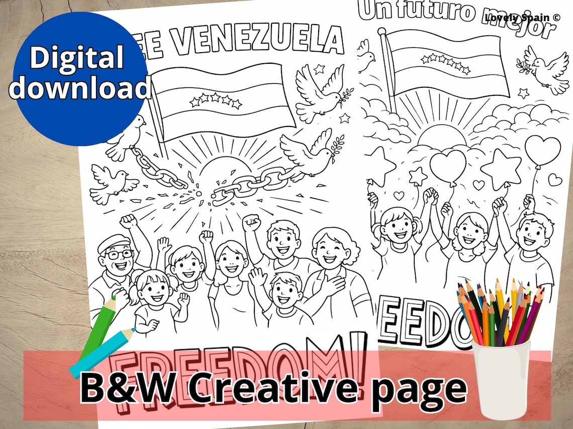 Freedom Venezuela Coloring Page, Venezuela Libre Mandala, Political ...