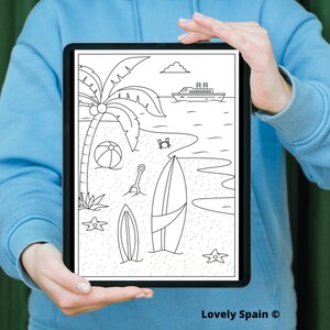 25 Summer Coloring Pages for Kids, Summer Printables, Beach Coloring ...