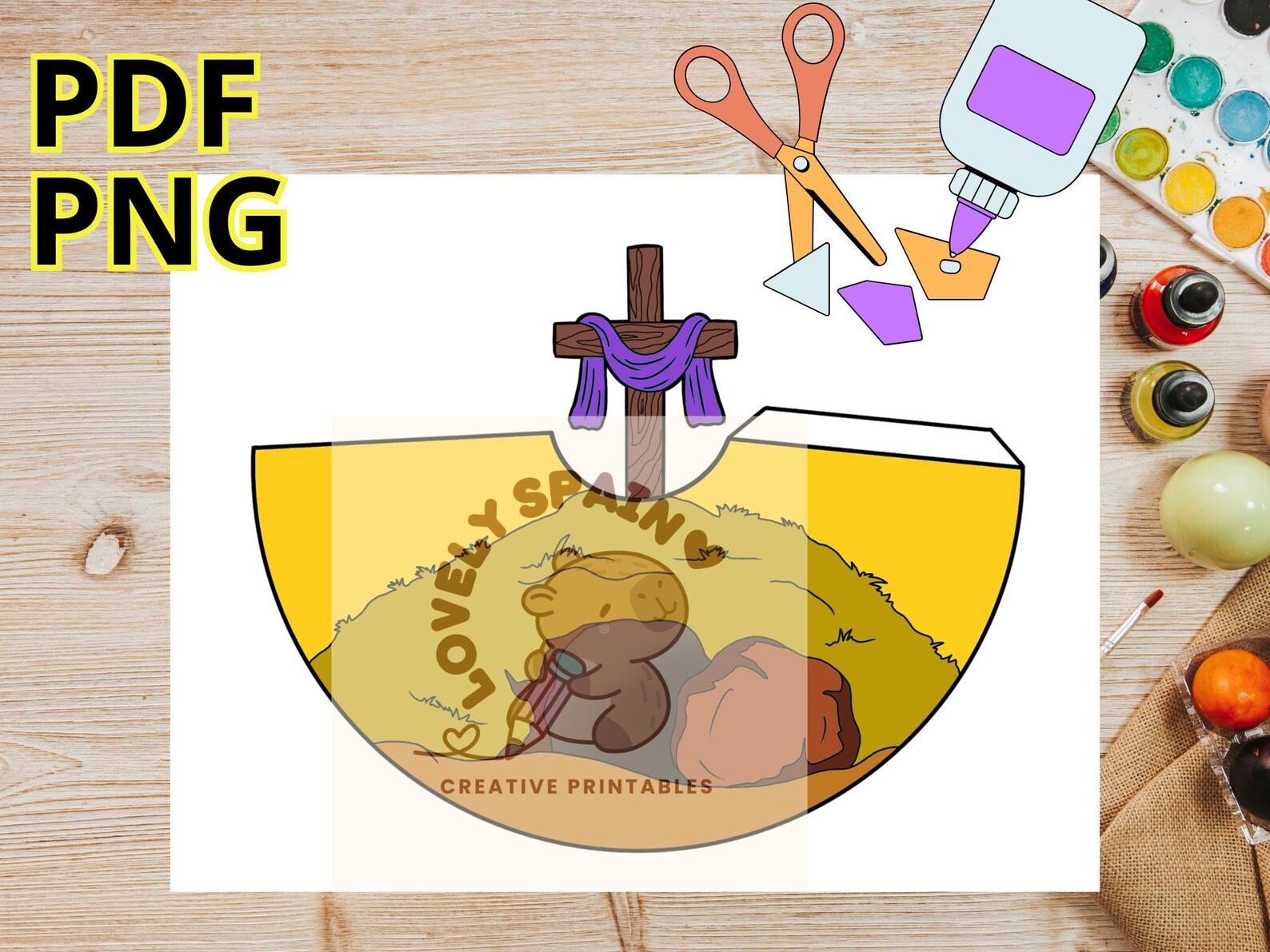 Empty Tomb Craft Printable for Kids, Christian Easter Creative Page ...
