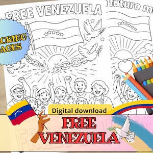 Freedom Venezuela Coloring Page, Venezuela Libre Mandala, Political ...
