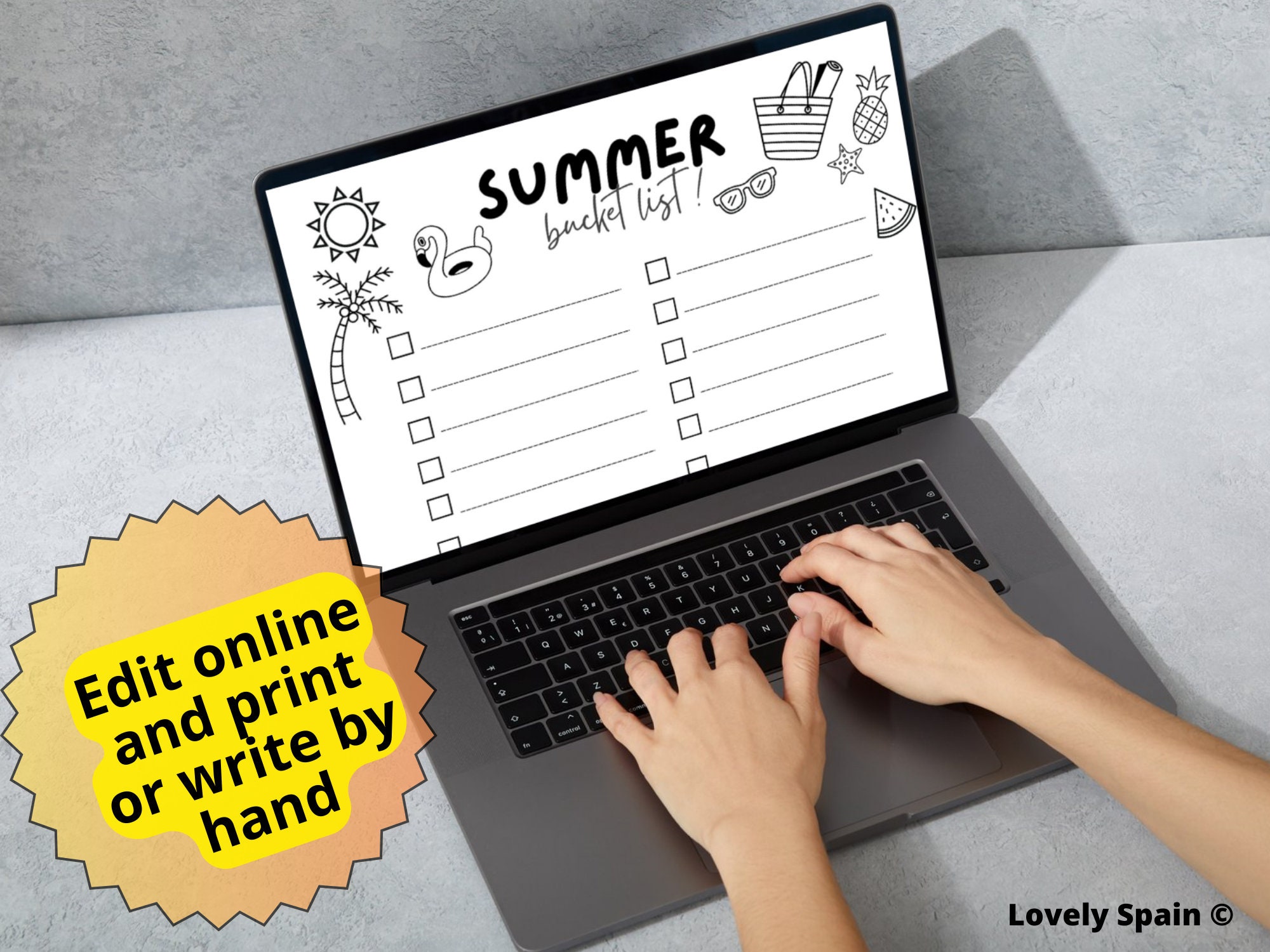 Summer Bucket List Printable, Summer Activities Checklist, Instant ...