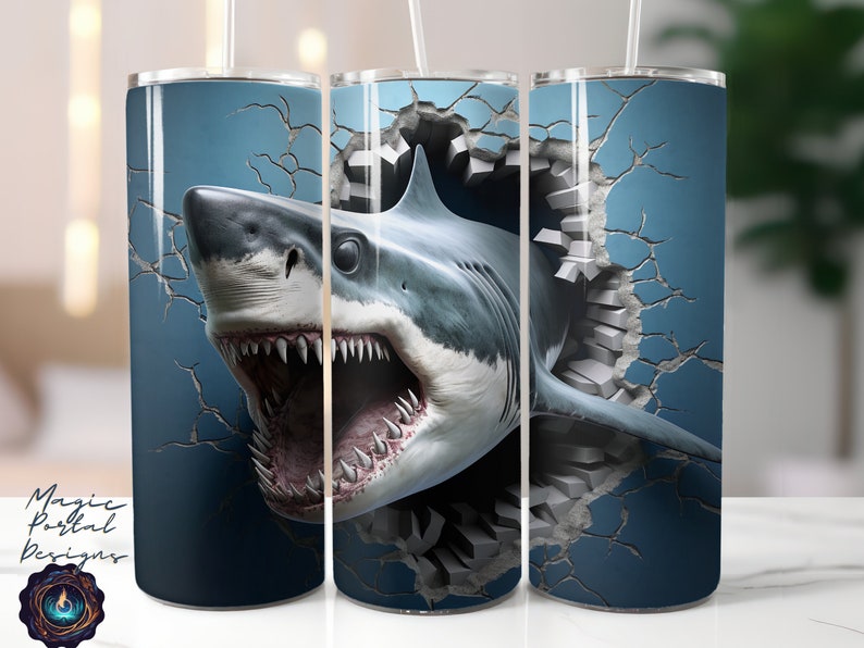 Sharkcore 3d Tumbler Wrap Ocean Inspired Bundle of 16 Sublimation ...