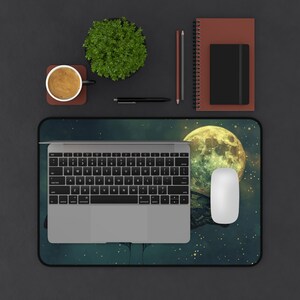 Lunar Moth Mouse Pad, Starlit Night Sky Design, Mystical Nature Desk ...