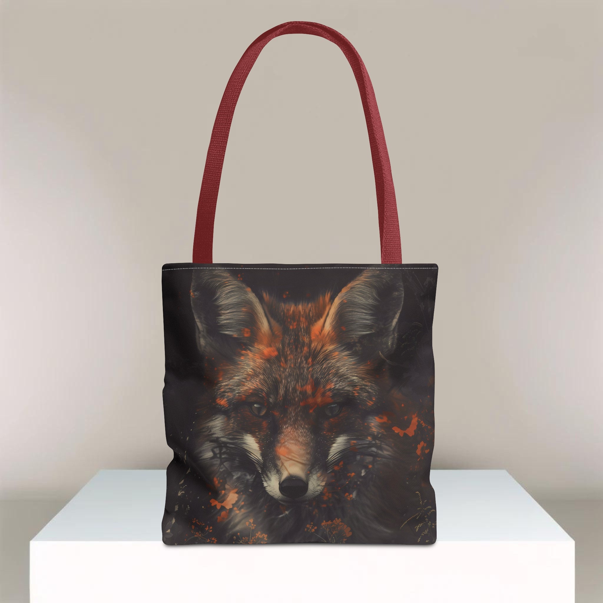 Gothic Fox Tote Bag, Goblincore Whimsigoth Fox Print, Dark Academia ...