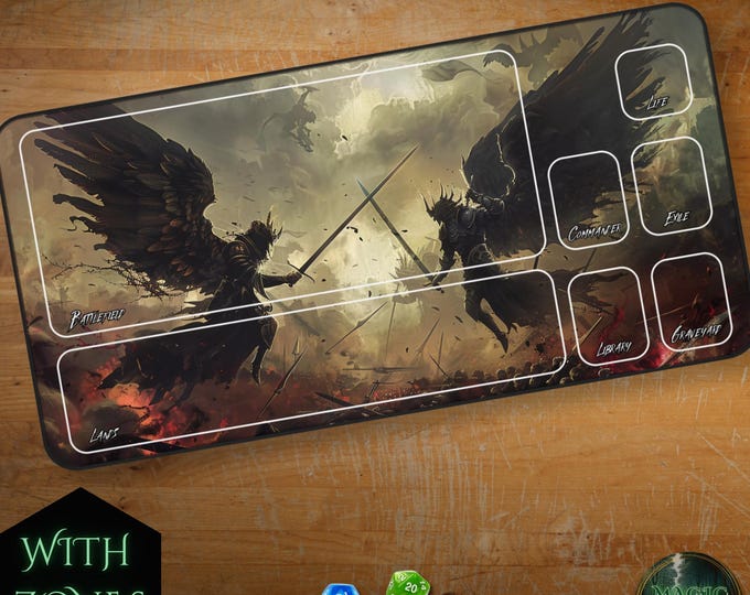 MTG Playmat With Zones, TCG Playmat, Card Playmat, MTG Gifts, Neoprene ...