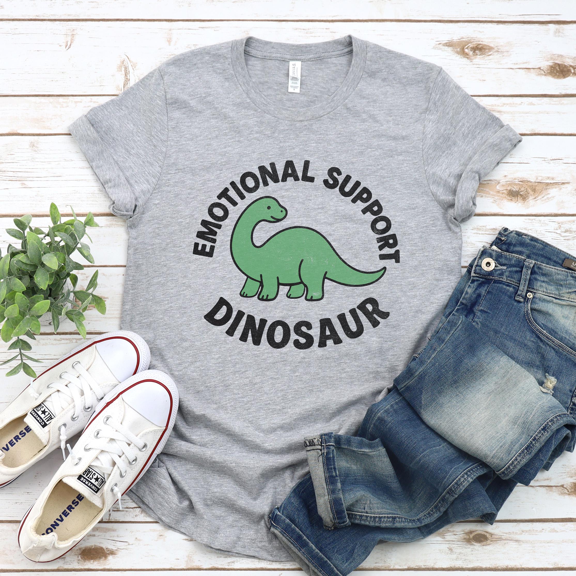 Emotional Support Dinosaur SVG PNG, Brontosaurus Clipart, Cute Kawaii ...