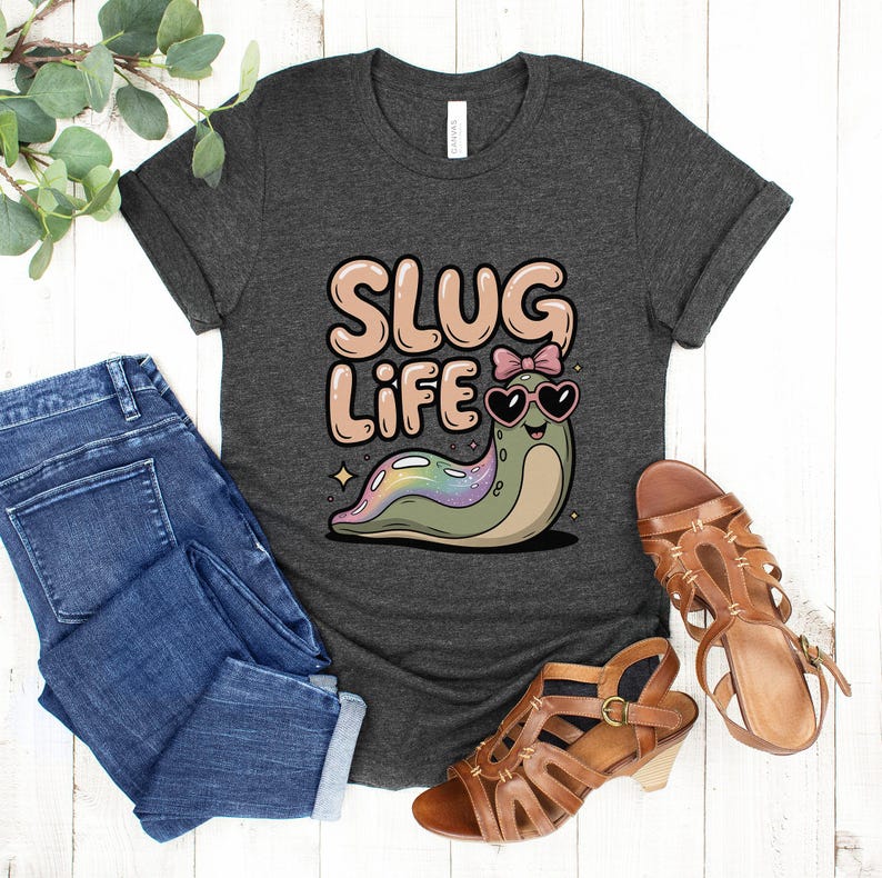 Slug Life PNG, Funny Rainbow Slug Clipart Design, Messy Coquette ...
