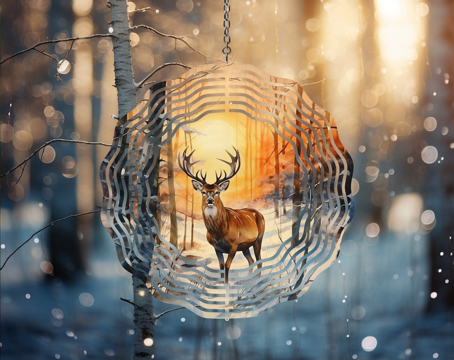 Deer Wind Spinner PNG, Wind Spinner Sublimation Design, Deer ...