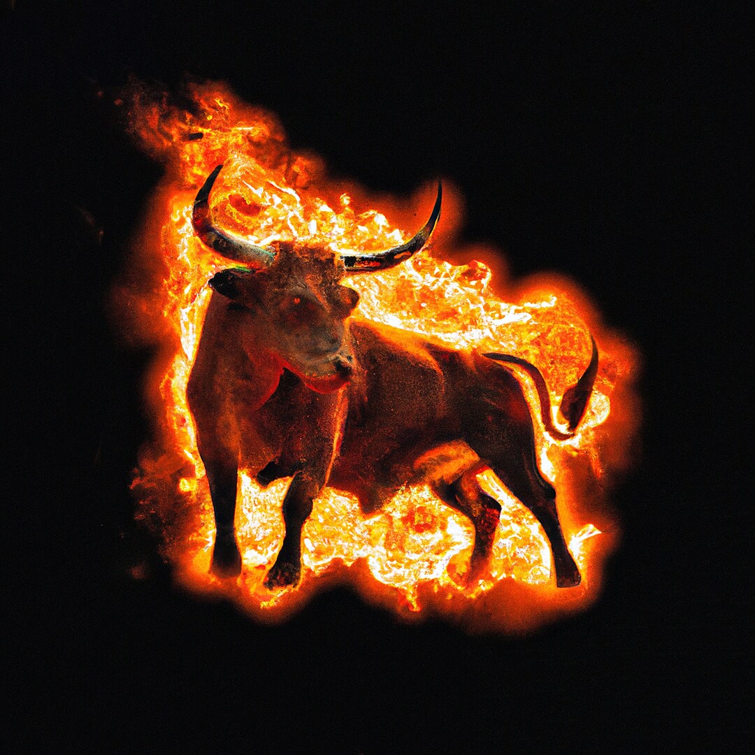 Raging Inferno: the Fiery Bull. Embrace the Energy of Digital Emotions ...