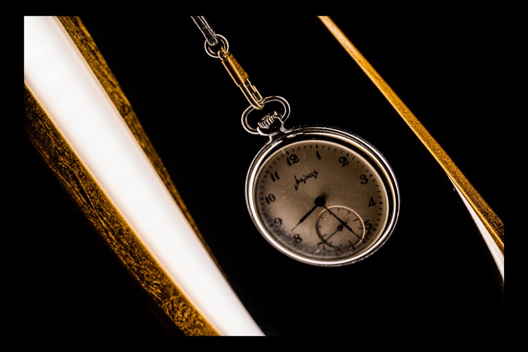 Hanging Ice in Golden Frame Pocket Watch. Digital Posters. - Etsy