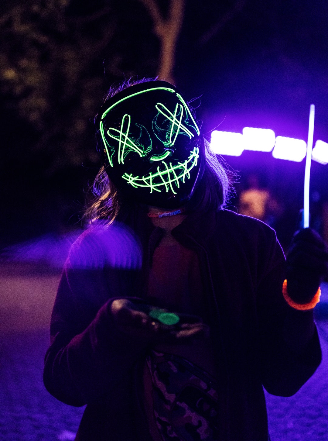 Neon Night Party - Glowing Eyes and Vibrant Colors. Digital Picture. - Etsy