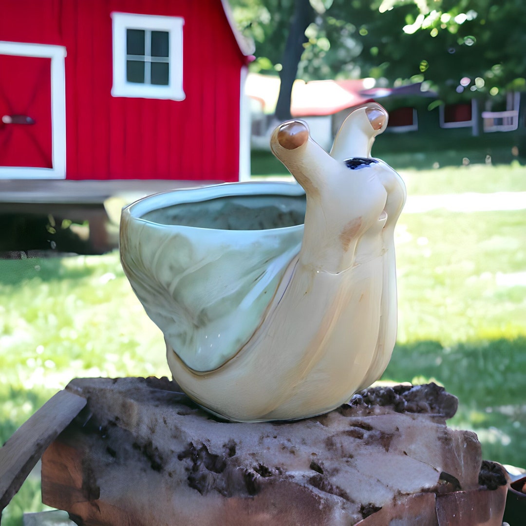 Sneaky Snail Garden Flower Pot - Etsy