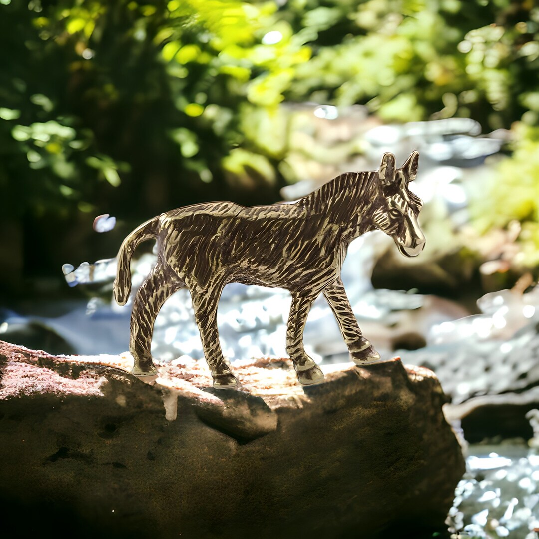 Pure Brass Donkey Miniature Decor, Garden Decor, Home Decor, Table ...